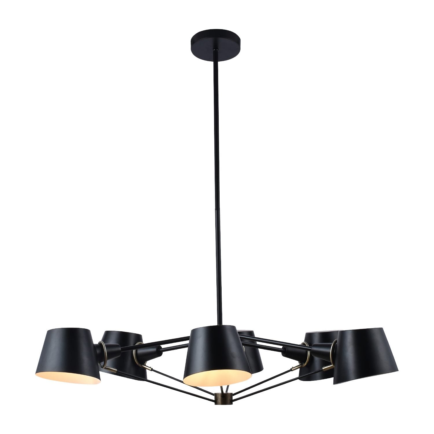 Pendant Fixture 6 Lamps Black - Connexion – Archimat