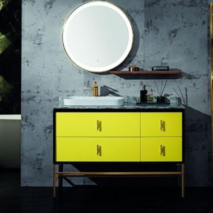 Bathroom Vanity Set in Yellow with Mirror Classic 39.3 x 20.4 in. – Archimat