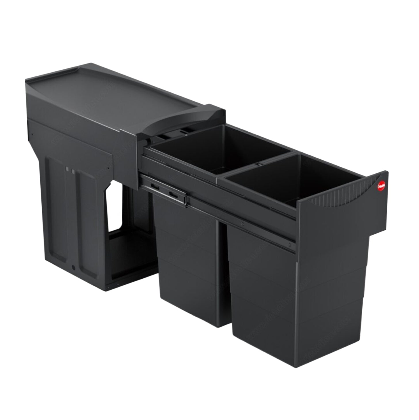 Heavy-Duty Pull-Out Waste Bin TANDEM Black – Archimat