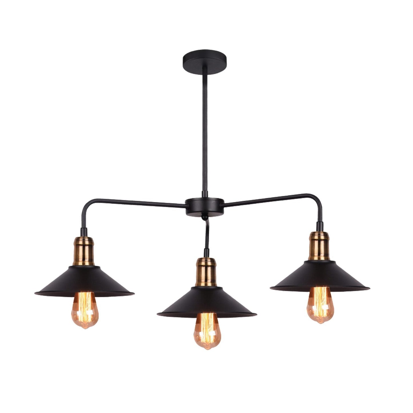 Pendant Fixture 3 Lamps Black - Louvre – Archimat